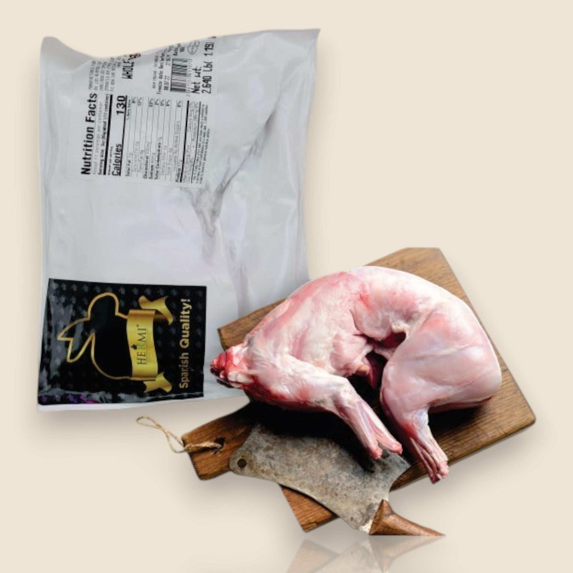 Spanish Rabbit – Frozen Whole Rabbit (2.5–3 lb, Pack of 6) – Grotaminarda